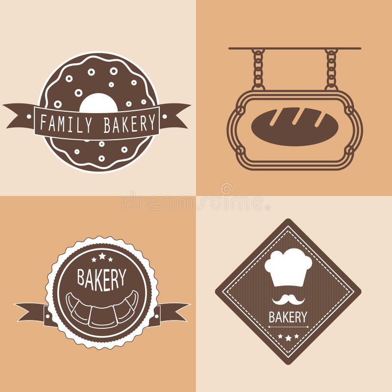 Set of Bakery Logos, Labels, BadgesÂŒ Stock Vector - Illustration of ...
