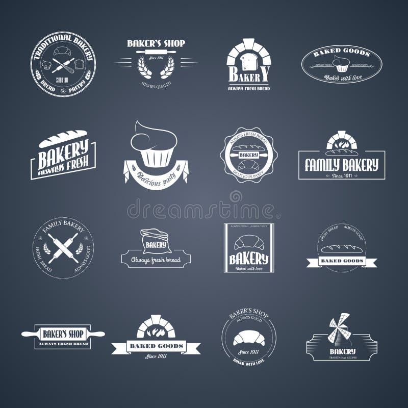 Set of bakery logos. stock vector. Illustration of emblem - 52423447