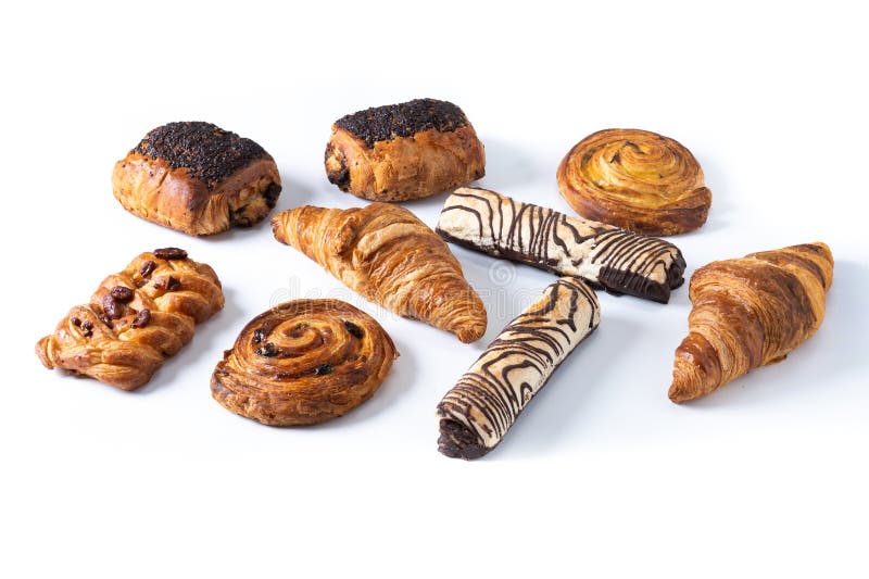Set of Bakery Pastries Isolated Stock Photo - Image of background ...