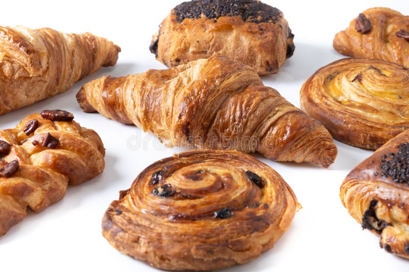 Set of Bakery Pastries Isolated Stock Photo - Image of dessert, bakery ...