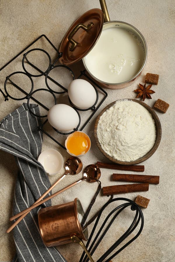 Set Baking Food Ingredients Stock Photo - Image of rustic, concept ...