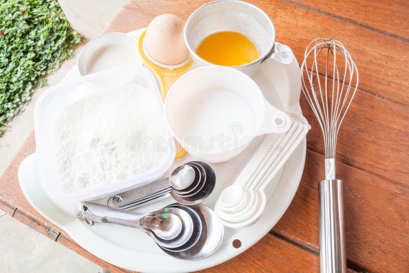 Set of baking ingredients stock image. Image of preparation - 31245399