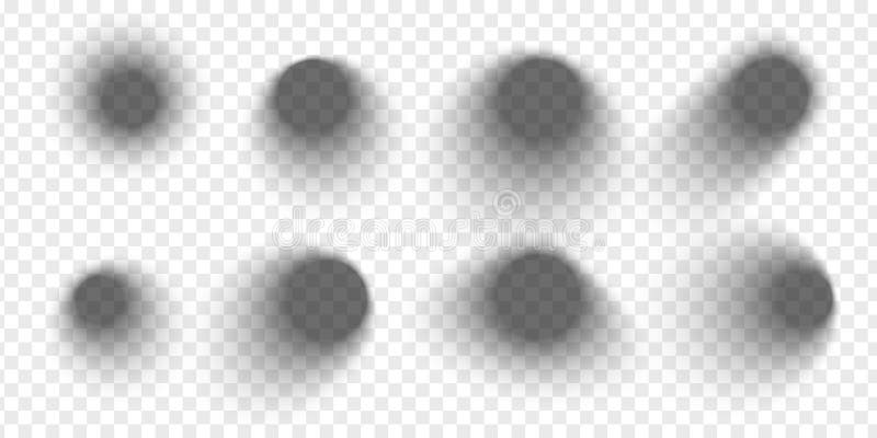 Set of Ball or Packing Box Shadow Effects. Different Soft Grey Shapes ...