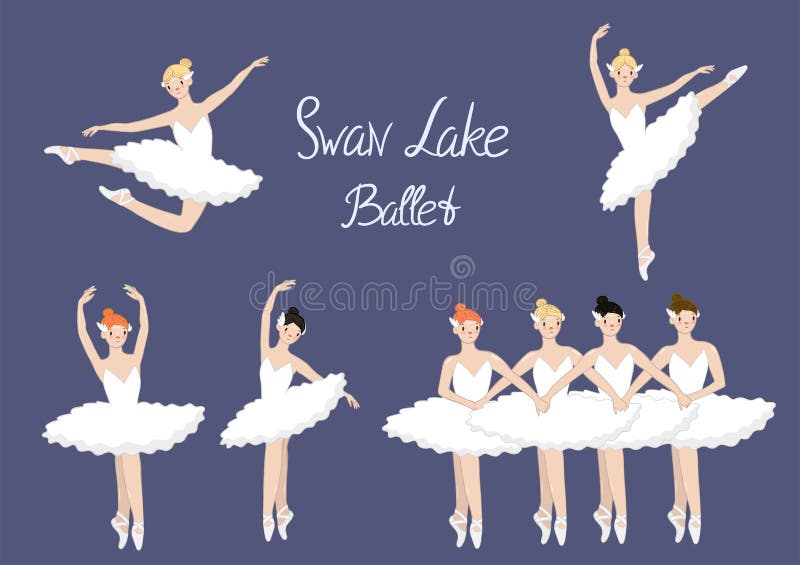 Set of Ballerinas Swan Lake Ballet . Vector Graphics Stock Illustration ... Set of Ballerinas Swan Lake Ballet . Vector Graphics Stock Illustration ...