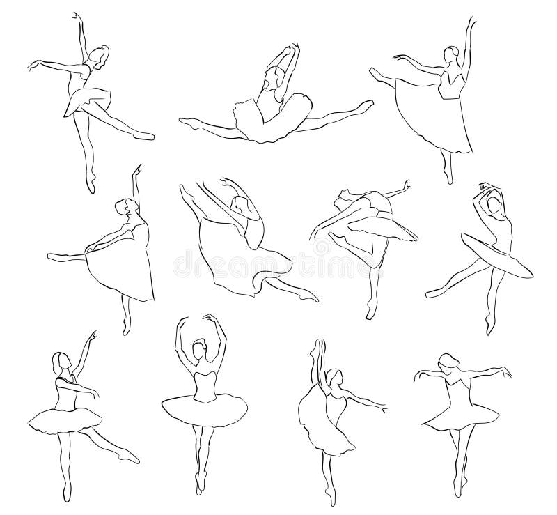 Ballet outline ballerina stock vector. Illustration of figure - 36540892
