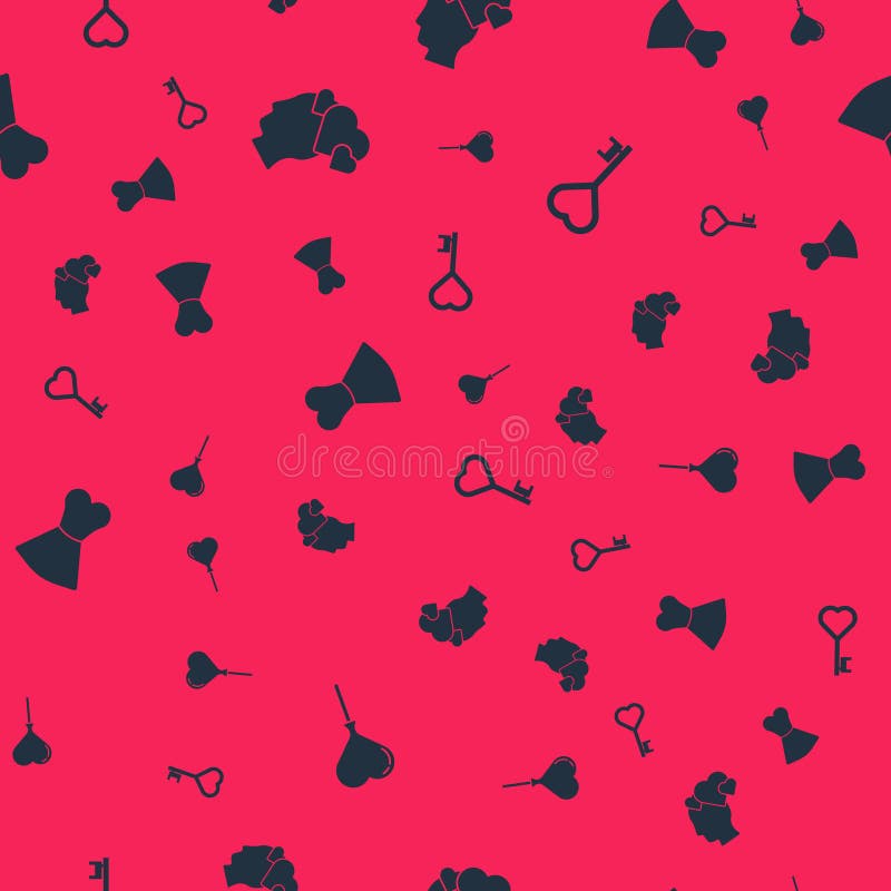 Set Balloons in Form of Heart, Head with, Woman Dress and Key Shape on ...