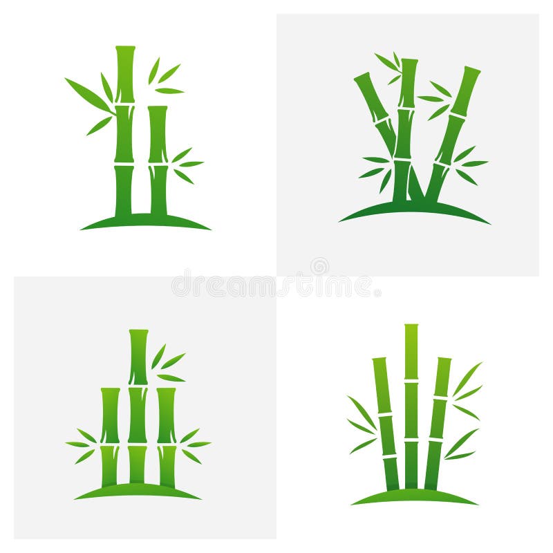 Set of Bamboo Logo Vector Template, Creative Bamboo Logo Design ...