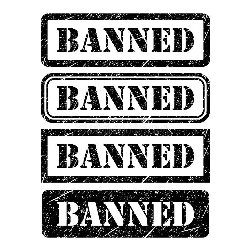 Banned Stamp Vector. Symbol, Sign Stock Illustration - Illustration of ...