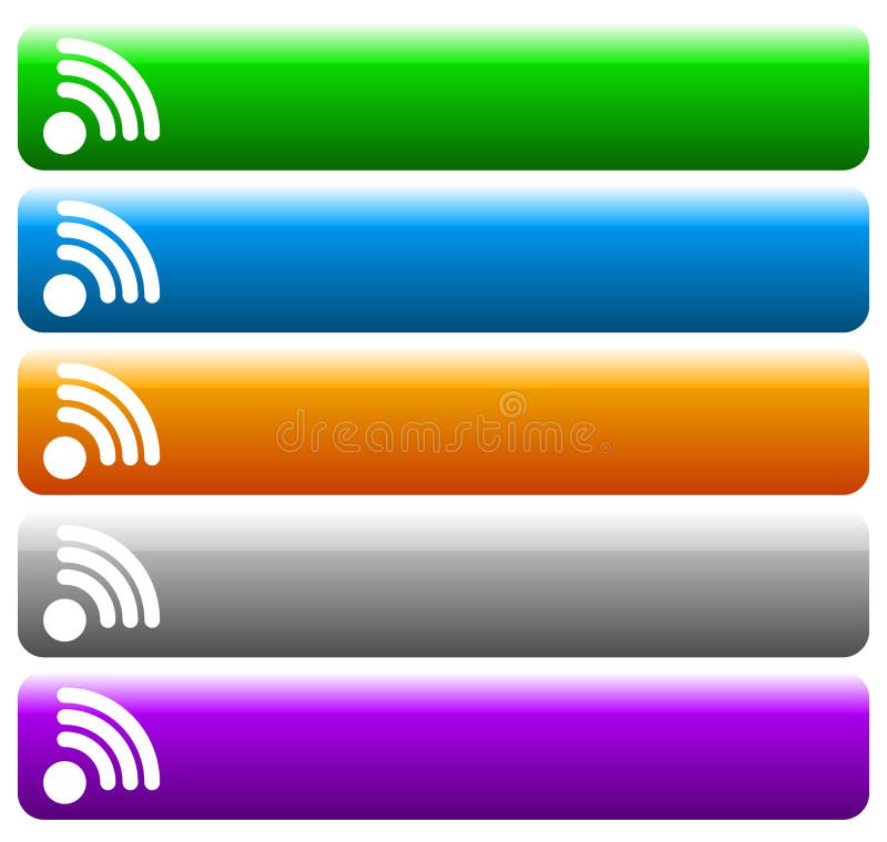 Rectangular Buttons, Switches Set at Different States. Slider, a Stock ...