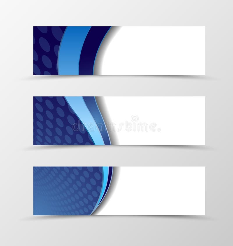 Set of Banner Circle Grid Design Stock Illustration - Illustration of ...