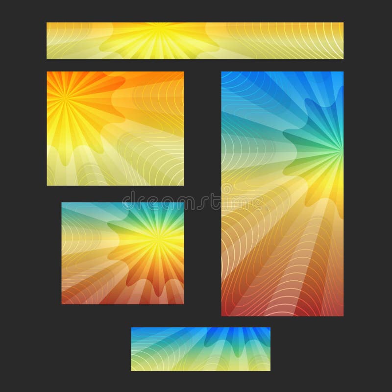 Set Banner Headline Horizontal Vertical Page Brochure Site04 Stock ...