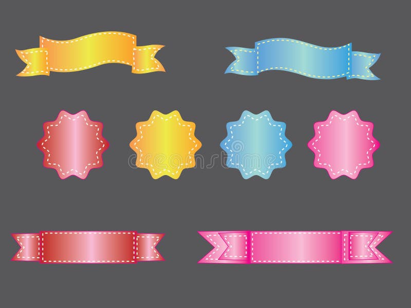 Set of Banner,set of Ribbon,colorful Ribbon Stock Illustration ...