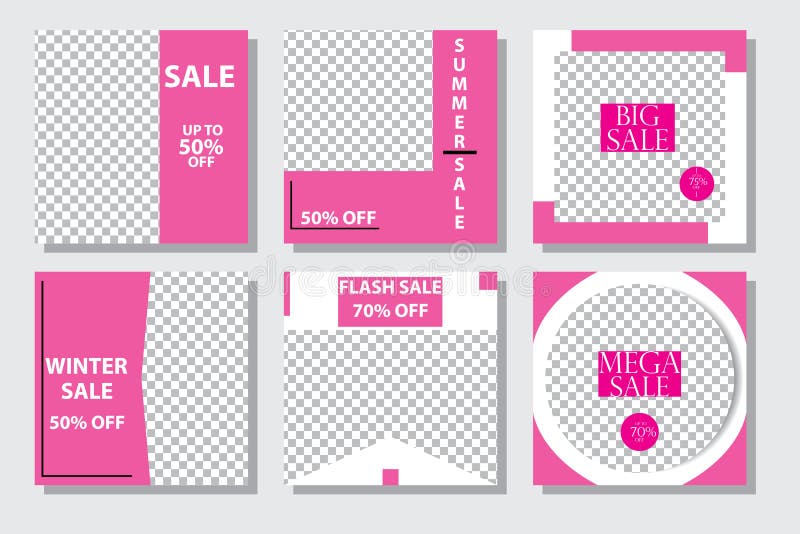 Set Banner Social Media Post Design,modern Banner Stock Vector ...