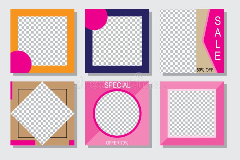 Set Banner Social Media Post Design,modern Banner Stock Vector ...