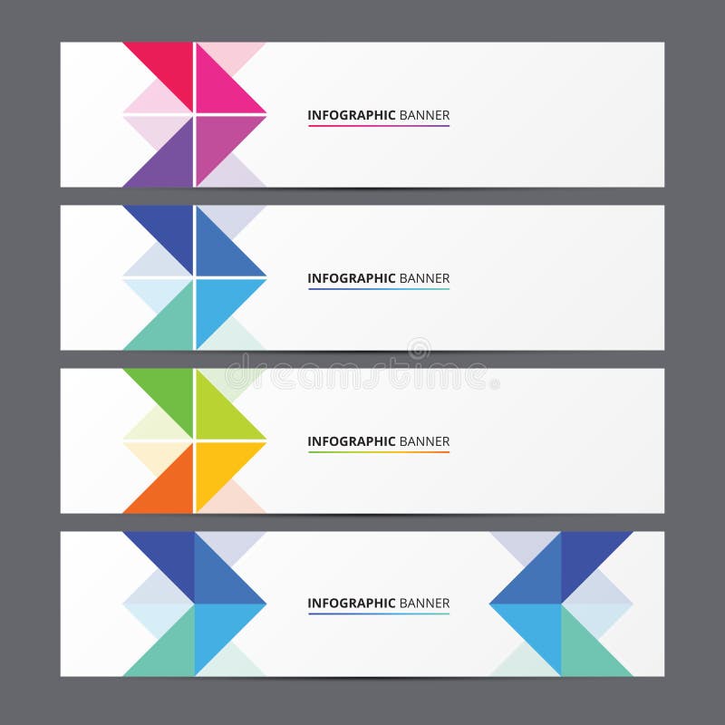 Set of Banner Templates. Modern Design with Arrows Stock Vector ...