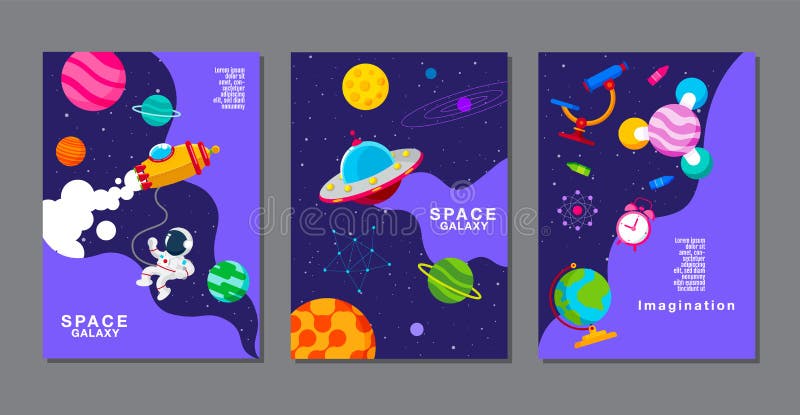 Set of Banner Templates. Universe. Space. Space Galaxy, Design Stock ...