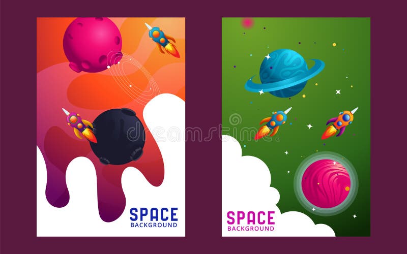Set of Banner Templates. Universe. Space. Space Trip. Design Stock ...