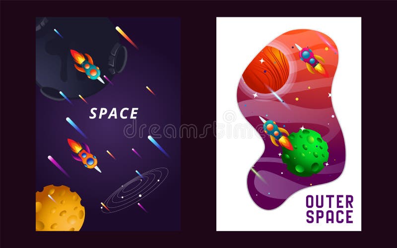 Set of Banner Templates. Universe. Space. Space Trip. Design Stock ...