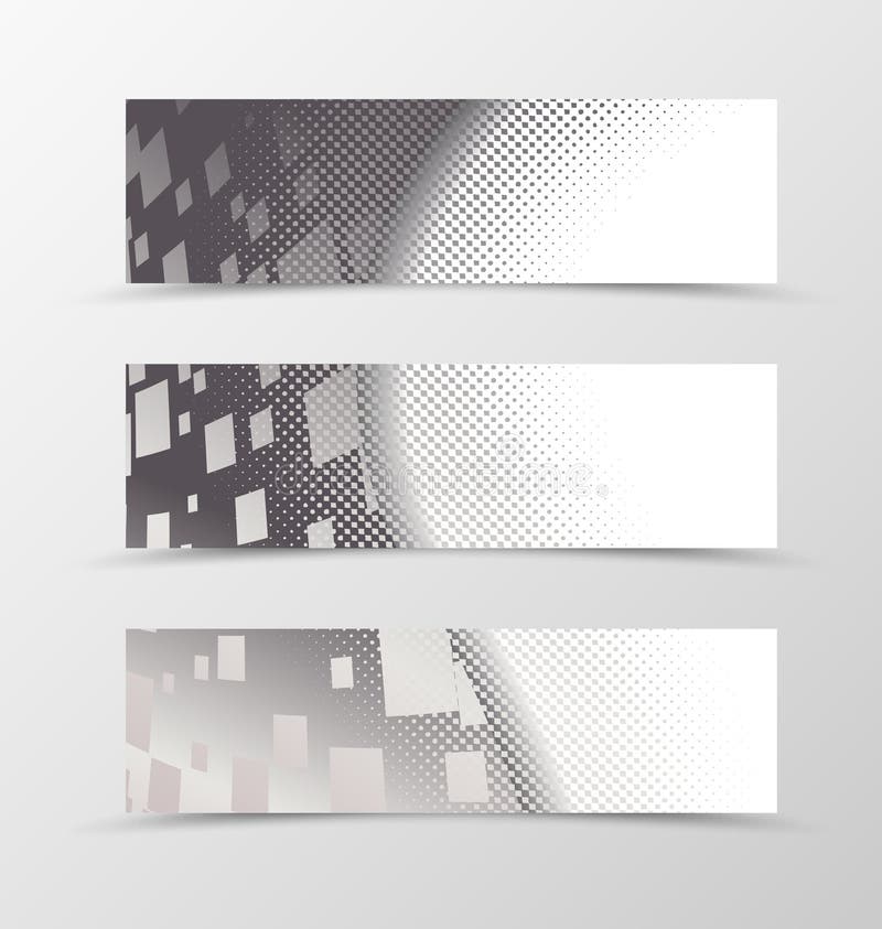 Set of banner wave design stock vector. Illustration of rectangle ...