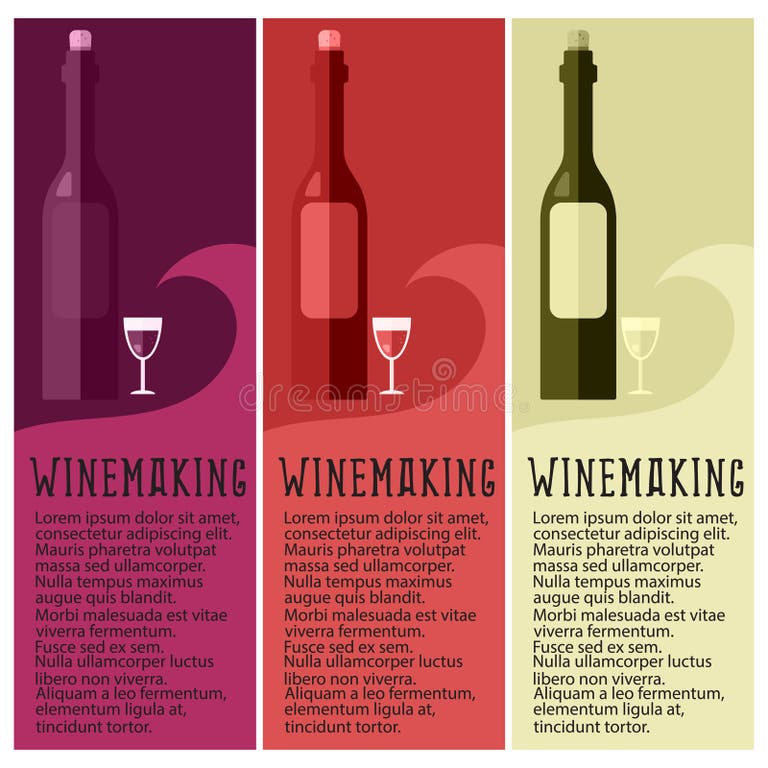 Set of Banner for Winemaking Industry Winemaking Objects. V Stock ...