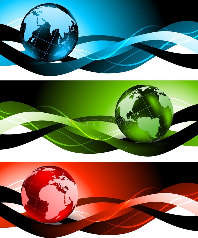 Global banners set stock vector. Illustration of text - 6220737