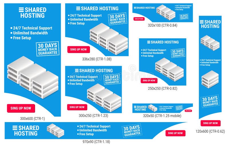 A Set of Banners with the Best Rates of Clickability. Templates of ...