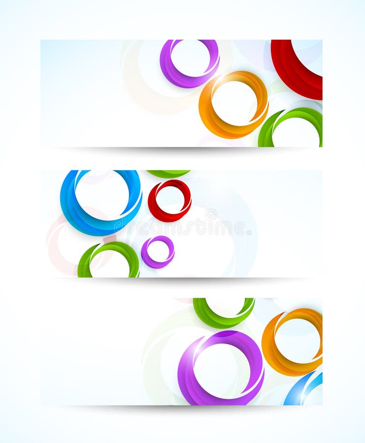 Set of Banners with Circles Stock Vector - Illustration of modern ...