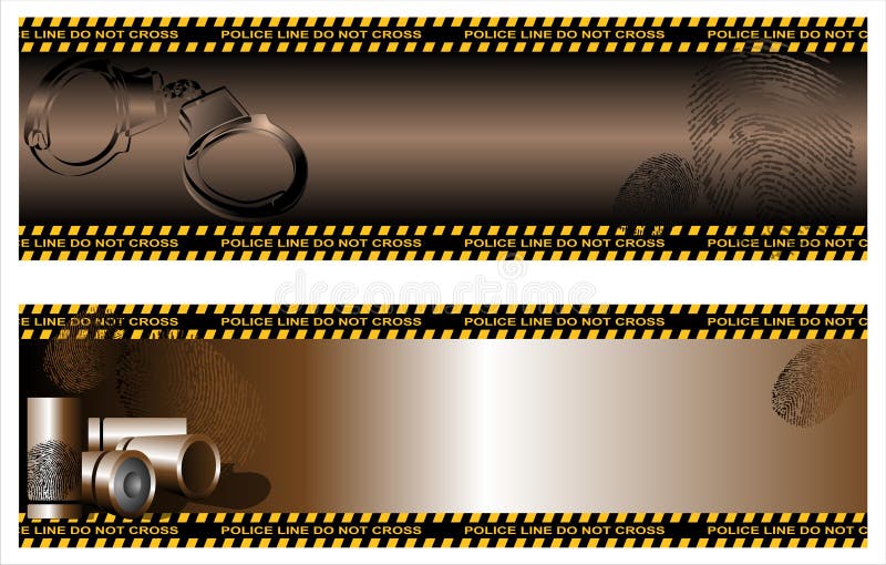 Set of Banners Crime Scene. Stock Vector - Illustration of drawing ...