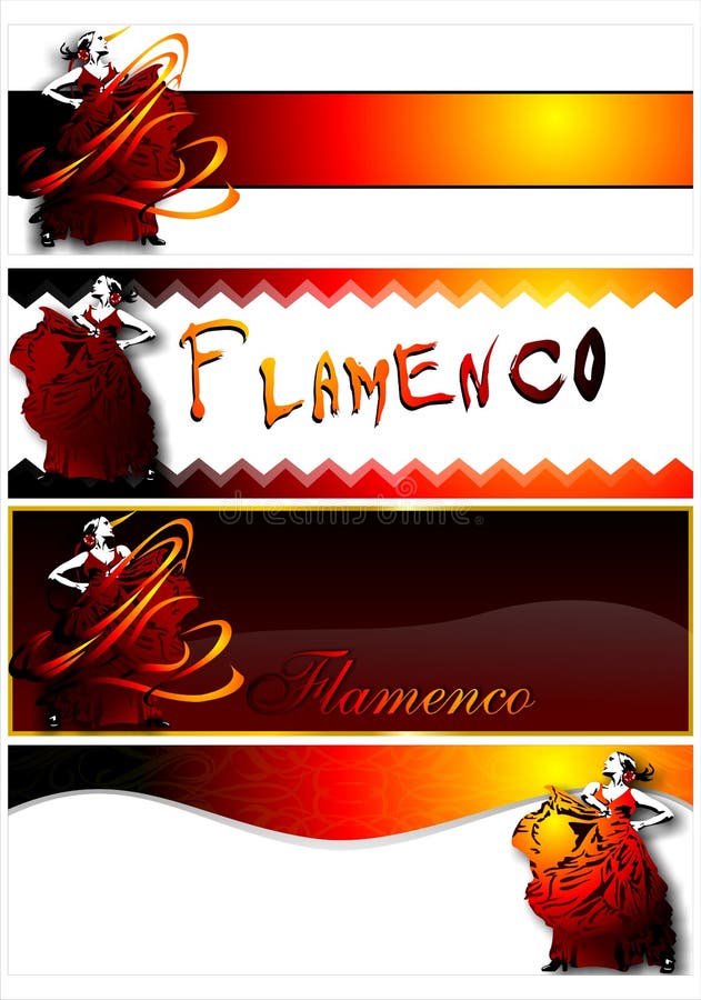 Set of Banners with a Dancer. (Vector Stock Vector - Illustration of ...