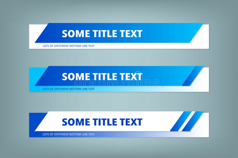 Set of Banners for Different Television Text Stock Vector ...