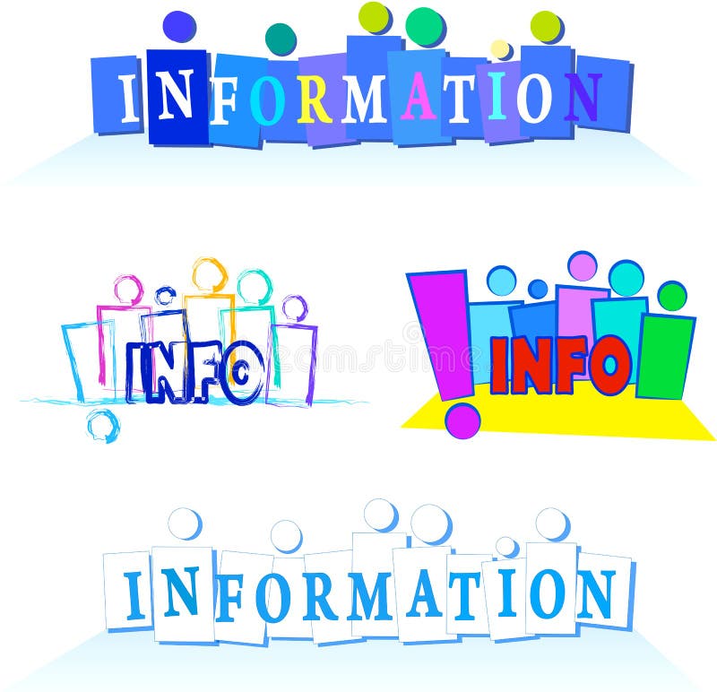Set of Banners with Information Stock Illustration - Illustration of ...