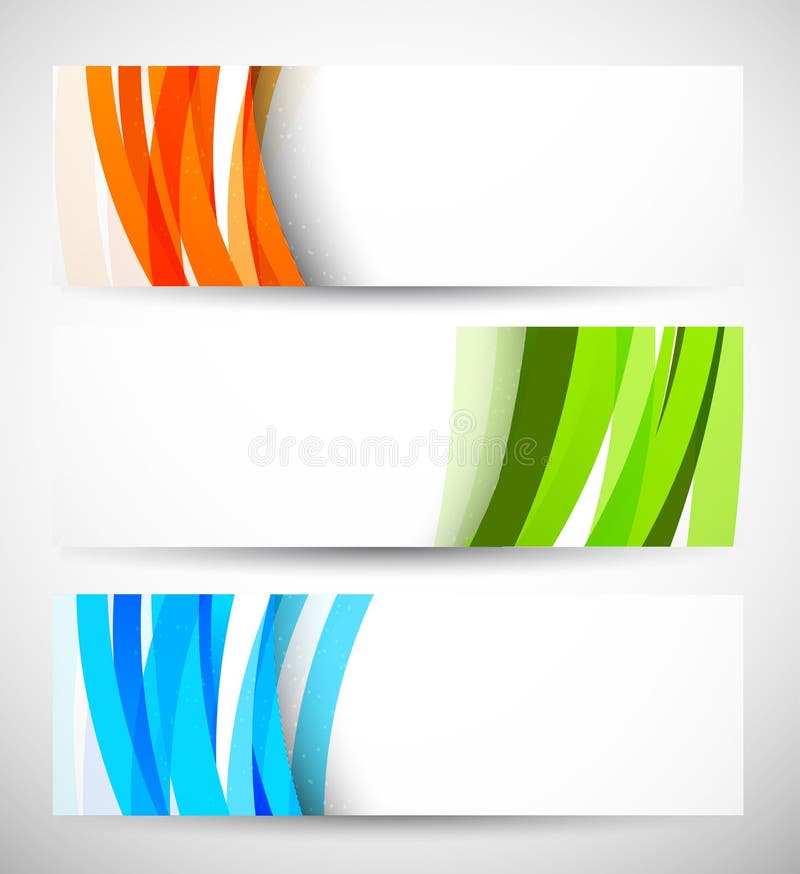 Set of banners with lines stock vector. Illustration of design - 30150733