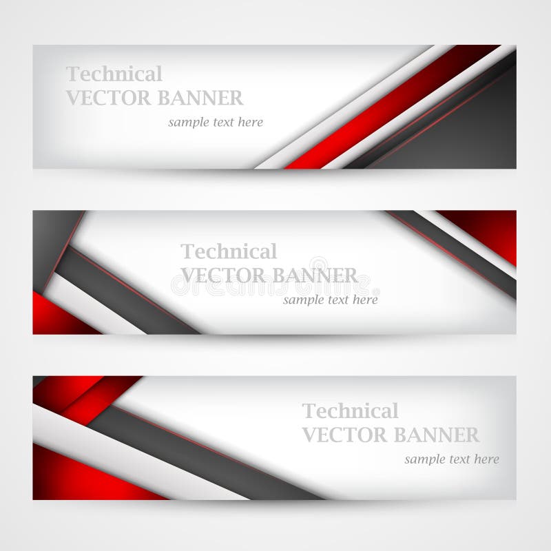 Set of Banners with Lines Paper. Mesh. Business Design Template Stock ...