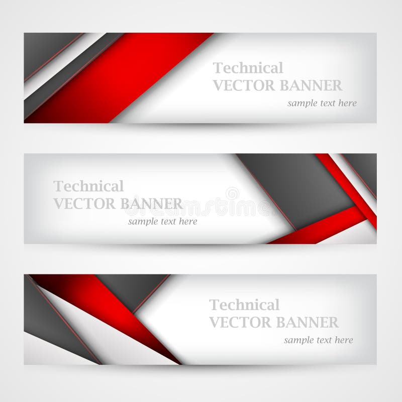 Set of Banners with Lines Paper. Mesh. Business Design Template Stock ...