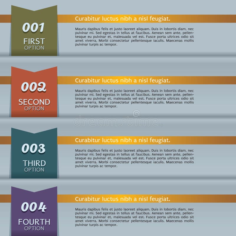 Set of Banners with Option Number Stock Vector - Illustration of number ...