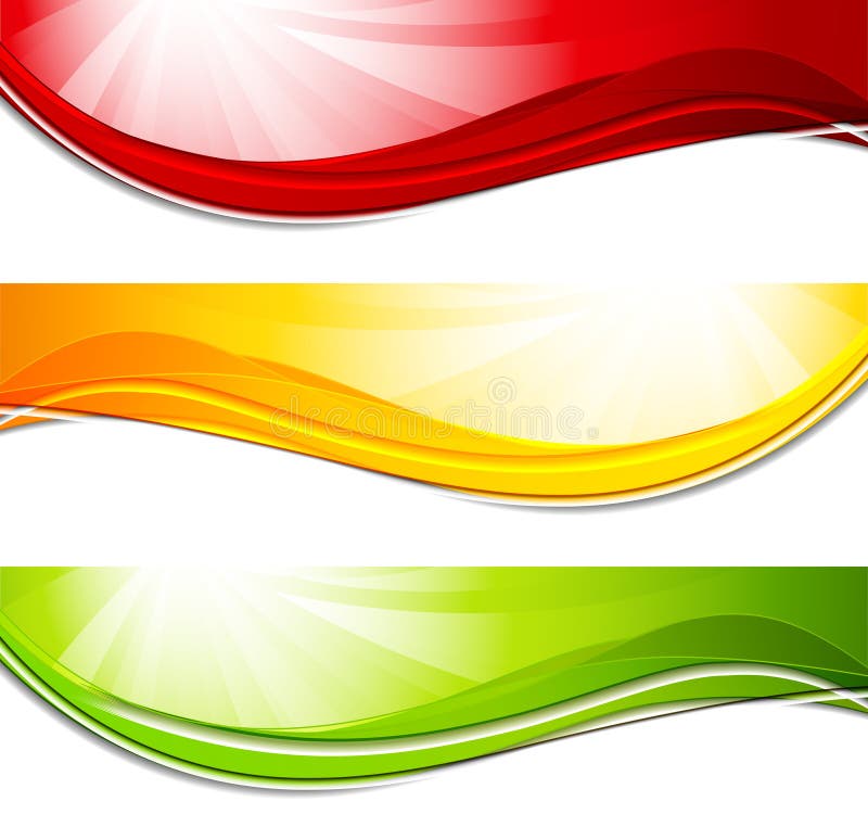 Shiny Red And Green Banners Set Stock Vector - Illustration of pennant ...