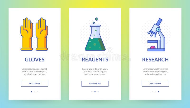 Set of Banners about Research and Safety Stock Vector - Illustration of ...