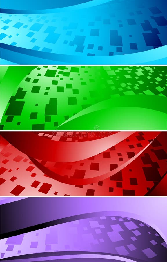Set of banners with square stock vector. Illustration of wave - 13813705