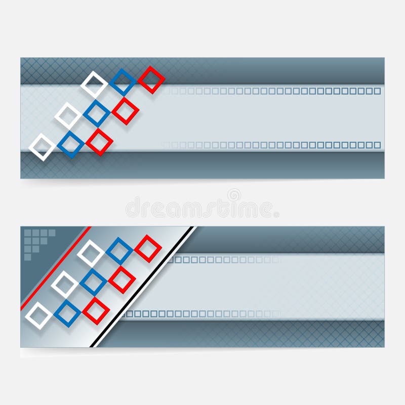 Set of Banners with Squares and Space for Text. Stock Vector ...