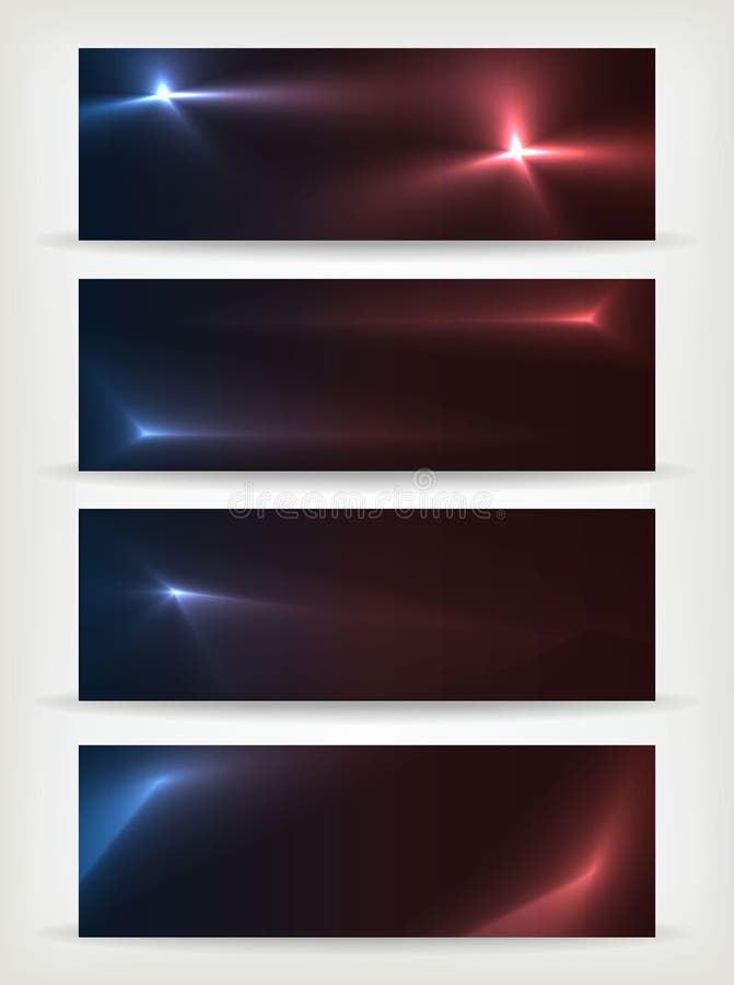 Set of Banners of the Stars Stock Vector - Illustration of illumination ...