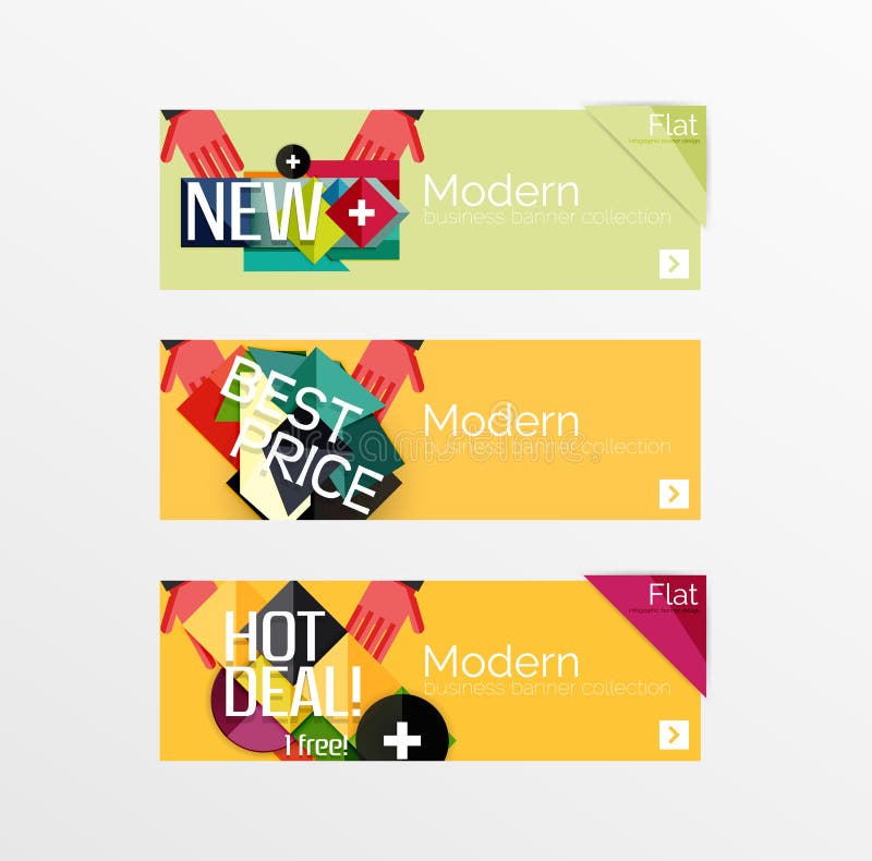 Set Of Banners With Stickers, Labels And Elements Stock Vector ...