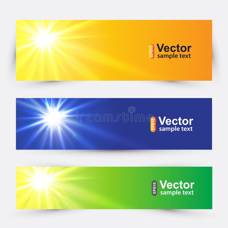 Abstract sun ray banners stock vector. Illustration of sunburst - 33341246