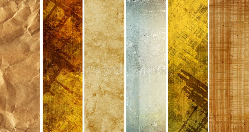 Set of Banners with Texture Old Paper Stock Photo - Image of rough ...