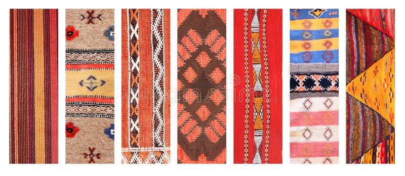 Set of Banners with Textures of Berber Traditional Wool Carpets Stock ...