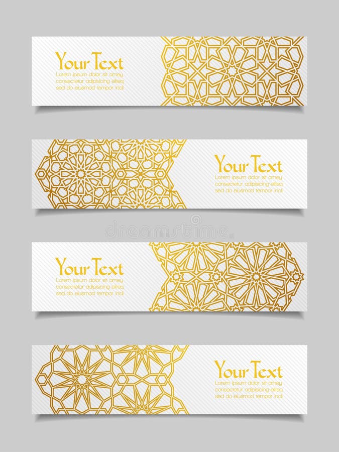 Set of Banners with Traditional Ornament Stock Vector - Illustration of ...