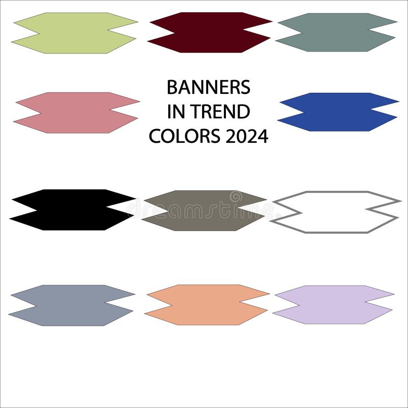Set of Banners in Trend Colors Stock Vector - Illustration of selection ...