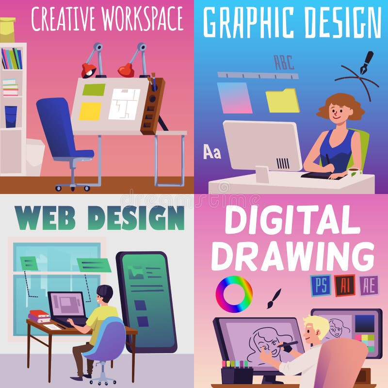 Computer Monitors Banners Stock Illustrations – 14 Computer Monitors ...