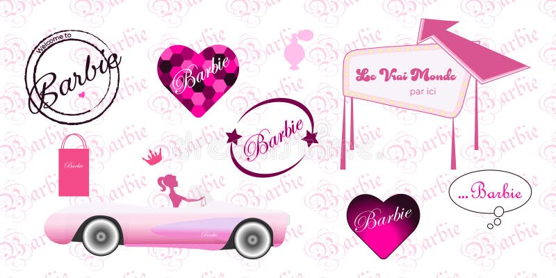 Barbie Pattern Vector Stock Illustrations – 178 Barbie Pattern Vector Stock Illustrations ...
