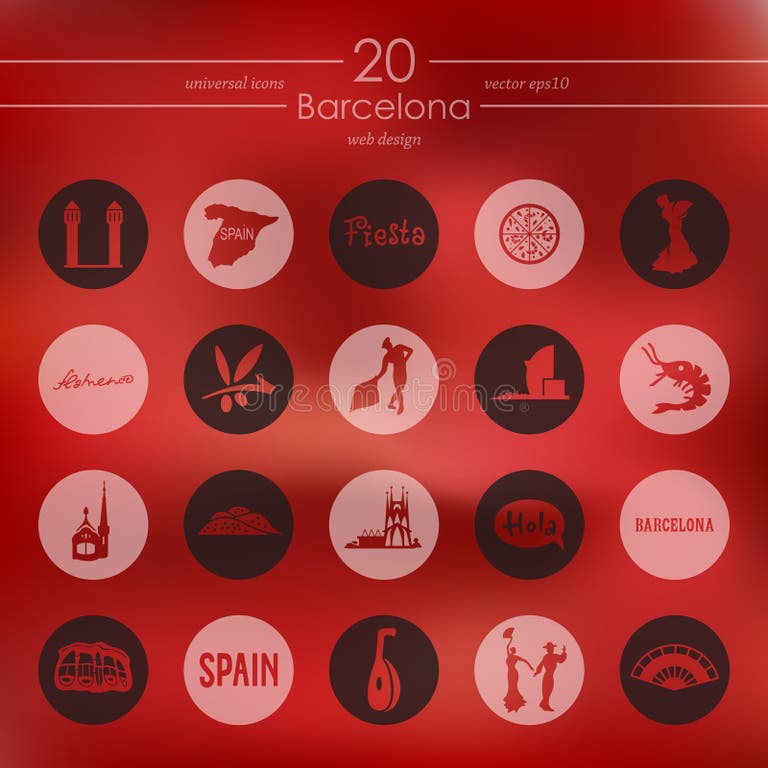 Barcelona Icons Stock Illustrations – 739 Barcelona Icons Stock ...