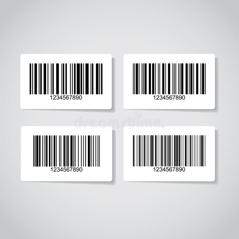 Set of barcode stickers stock illustration. Illustration of concept ...